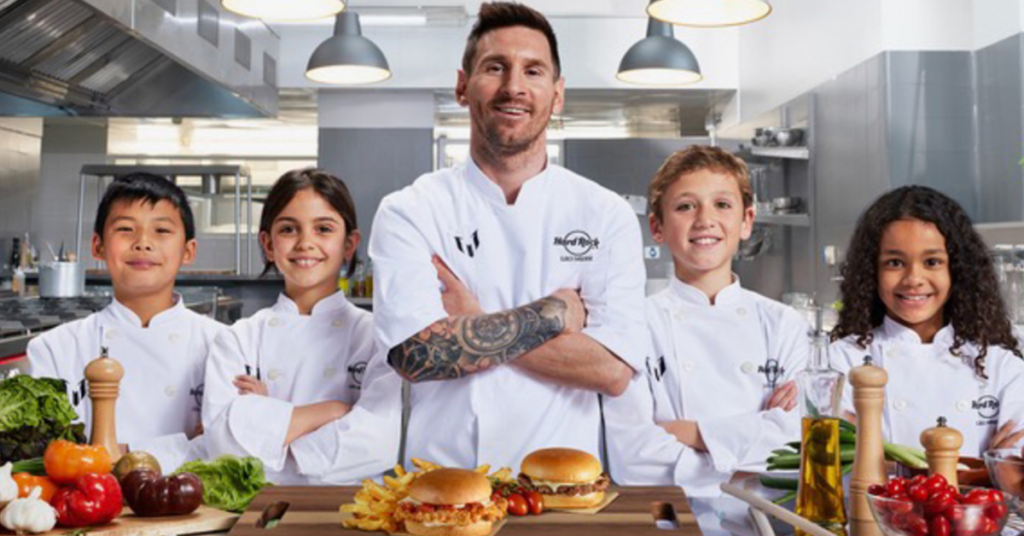 Menu para miúdos Messi no Hard Rock Cafe Lisboa - Pumpkin.pt