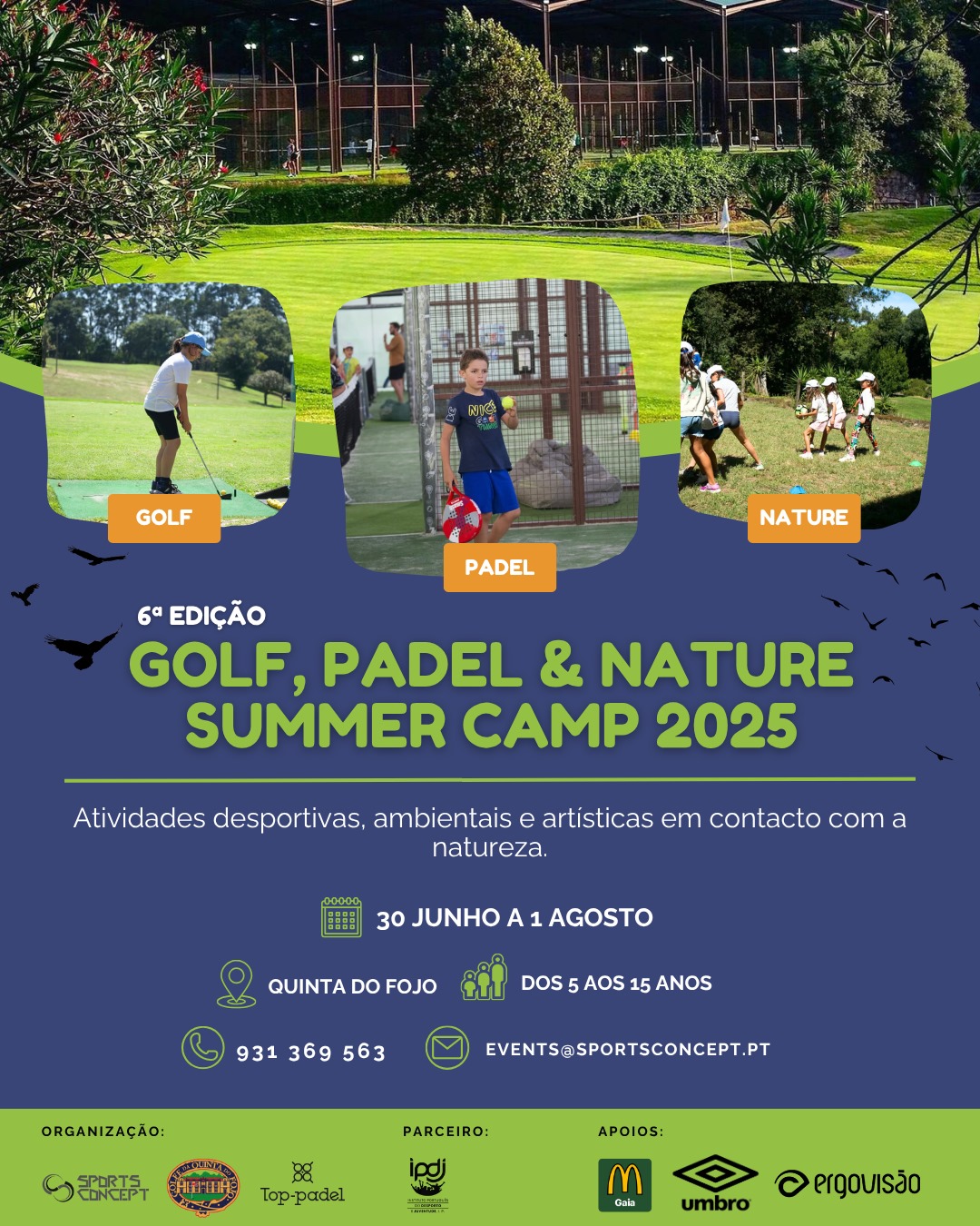 Golf, Padel & Nature Summer Camp 2025 - Pumpkin.pt